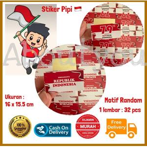 Jual Stiker Pipi Merah Putih Sticker 17An Pipi Bendera Indonesia ...