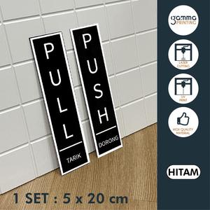 Jual Signage Push Pull Acrylic Hitam Putih Pintu Dorong Tarik Papan ...