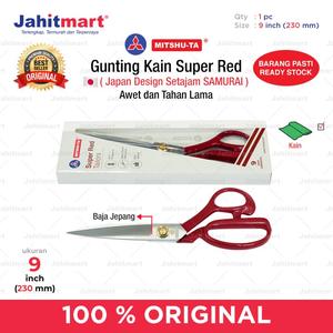 Jual ASLI GUNTING KAIN SUPER RED MERK MITSHU-TA 9 INCH | NEW - Jakarta ...