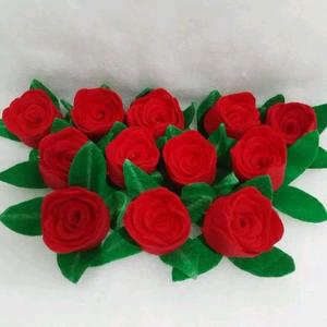 Jual BUNGA MAWAR FLANEL / APLIKASI FLOWER BOX / BUKET BUNGA / BUNGA ...