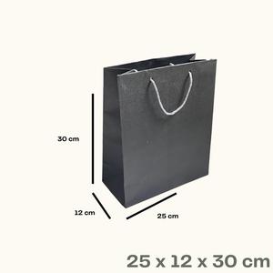 Jual Paper Bag Hitam Polos Special Black 150 Gsm Ukuran Lengkap Suvenir ...