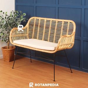 Jual Kursi Sofa Rotan Minimalis Rangka Besi 1 Set / Sofa Cafe / Sofa ...
