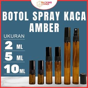 Jual Botol Spray Kaca Amber 2ML 5ML 10ML 2 5 10 ML Coklat Wadah Refill ...