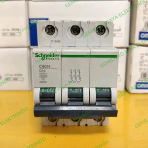 Jual MCB SCHNEIDER C60H 3P 10A 10KA MCB SCHNEIDER 6AMPER & 63AMPER 3PHASE 10KA ORIGINAL SNI ...