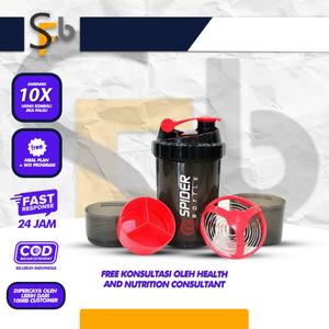 Jual SS_ Spider shaker shaker spider 600 ml shaker whey protein blender ...