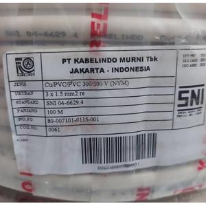 Jual KABEL NYM KABELINDO 3x1.5mm @100MTR KABELINDO NYM 3x1,5mm 100METER ...