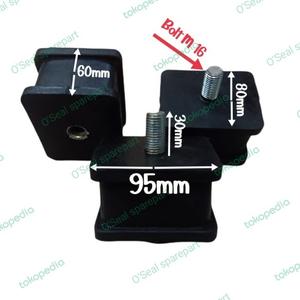 Jual engine mounting kotak 90*80*60 bolt M16 alas peredam getaran mesin ...