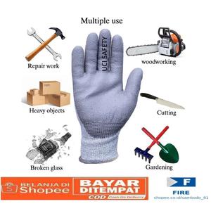 Jual Anti Pisau Potong Anti Sayat safety Gloves Anti Pisau Potong Hand Gloves Coating Karet ...
