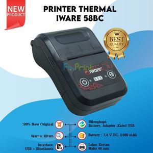 Jual Printer Kasir Thermal USB Bluetooth Iware 58BC 58BT MP58X MP58II C5813 - IWare 58BC ...