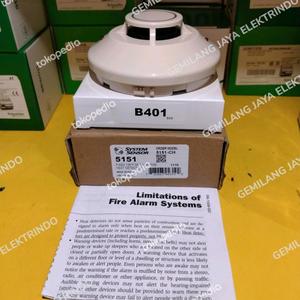 Jual SYSTEM SENSOR 5151 FIXED / ROR / HEAT DETECTOR 5151 + BASE B401 ...