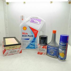 Jual Paket oli mesin Shell ECO 5W-30 API SN Avanza Xenia DUAL VVT-I 20 ...