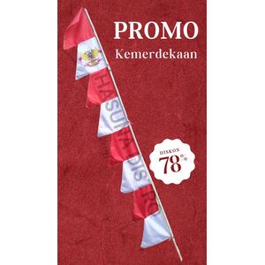 Jual Isi 20 Bendera Umbul Umbul Garuda / Bendera Merah Putih Zig Zag 17 Agustus / Bendera ...