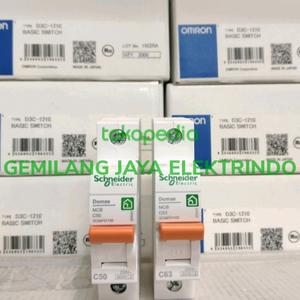 Jual MCB DOMAE SCHNEIDER 1P 63A 6KA DOMF01163 1PHASE 63AMPER 6KA SNI ORIGINAL ( TYPE BARU ...