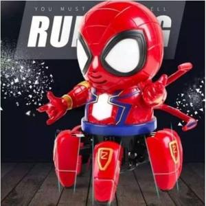 Jual ROBOT BERJALAN MAINAN ANAK HERO DANCE SPIDERMAN KAKI 7 WARNA LAMPU ...
