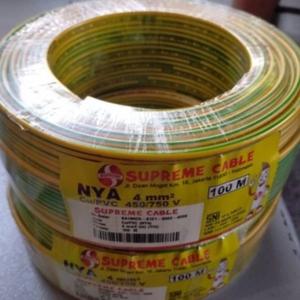 Jual KABEL SUPREME NYA 4mm 100METER KABEL SUPREME NYA 1x4mm KAWAT TUNGGAL / KABEL GROUNDING SNI ...
