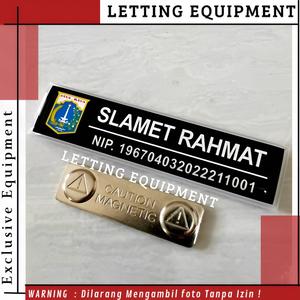 Jual Papan Nama - Name Tag dada pdh lis putih Perlengkapan PNS ASN ...