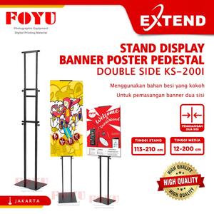 Jual Stand Display Poster Banner Pedestal Tripod Kaki Tegak Dua Sisi Ks ...