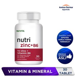 Promo NUVITA NUTRI ZINC+VIT B6 30 TABLET / MULTIVITAMIN / KIMIA FARMA ...