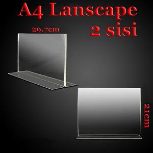 Jual Acrylic Brosur A4 Landscape 2 sisi - Akrilik Tempat Tent Card Display - Jakarta Pusat ...