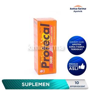 Jual PROTECAL SOLID 10 TABLET EFFERVESCENT / SUPLEMEN DAYA TAHAN TUBUH ...