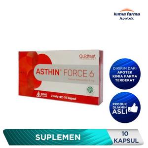 Jual ASTHIN FORCE 6 MG STRIP 10 KAPSUL / SUPLEMEN ANTIOKSIDAN / KIMIA ...