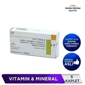 Jual OPTIMAX STRIP 6 KAPLET / SUPLEMEN KESEHATAN MATA / KIMIA FARMA ...