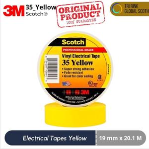 Jual Isolasi 3M Scotch 35 KUNING 19mm x 20.1m x 0.177mm Original Super ...