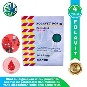 Jual Folavit 1000mg Tablet isi 4 tablet - Obat untuk anemia ...