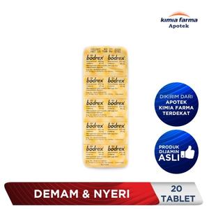 Jual BODREX 500 MG STRIP 20 TABLET / OBAT DEMAM NYERI / KIMIA FARMA ...