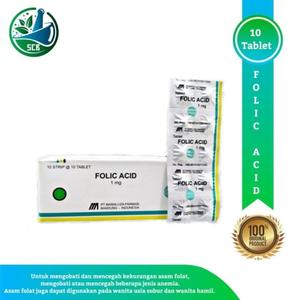 Jual Folic Acid 1mg / Asam Folat 1mg - Isi 10 Tablet - Kota Bekasi ...