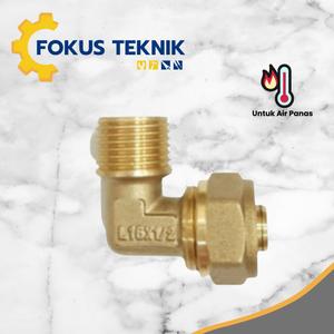 Jual Sambungan Pipa Air Panas Kuningan Elbow Knie Knee Drat Luar 1/2 Inch - Kota Pekanbaru ...