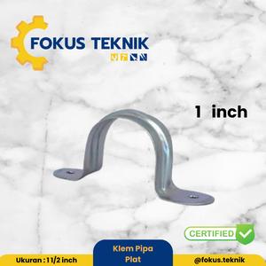 Jual Klem Pipa Ukuran 1 1/2 " Inch Klem Omega / Klem Plat Besi Seng ...