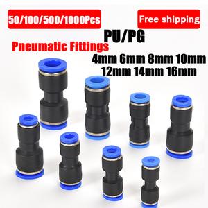 Jual PU PG Pneumatic Fitting Pipe Air Connector Tube Quick Release Fitting Plastic Connector ...