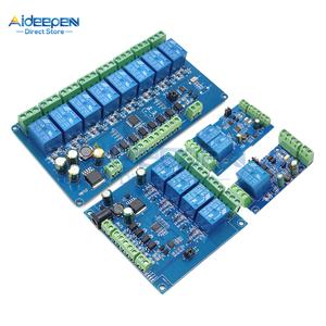 Jual 7-24V Modbus-Rtu 1/2/4/8 Channel Relay Module Switch Modbus RTU ...