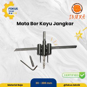 Jual Ikura Mata Bor Kayu Jangka 30-200mm Adjustable Circle Hole Saw ...