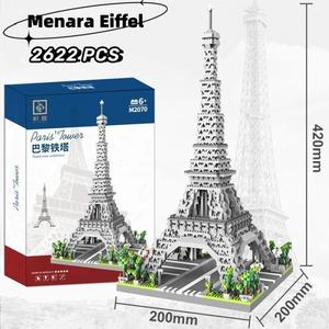 Jual TER UPDATE Bricks lego mini Menara Eiffel Taj Mahal Miniatur Blok ...