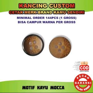 Jual Cetak Label Nama Brand Kancing Baju Kemeja Custom Motif Kayu ...