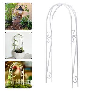 Jual Miniature White Iron Arch Mini Garden Arch Door Simulation Scene ...