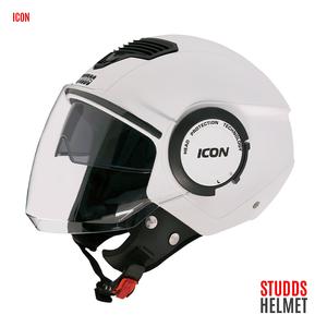 Jual HELM OPEN FACE HALF FACE ICON STUDDS TOURING HELM HARIAN SNI ...