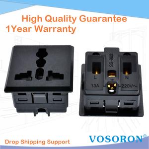 Jual US USA UK EU Euro AU Panel Mount Snap in Universal Power Socket ...