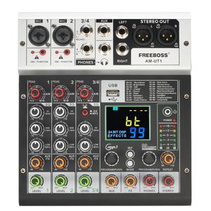 Jual FREEBOSS 4 Channel Mixing Table 99 DSP Effect Bluetooth Audio ...