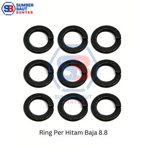 Jual M38 Ring Per Baja Hitam 1 1/2" Spring Washer Lock 8.8 38mm Tebal ...