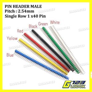 Jual Pin Header Male Pitch Strip Single Row 1x40 2.54MM Tulang Ikan ...