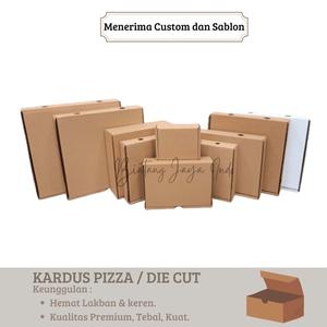 Jual BOX PIZZA PUTIH 25X25X5 CM / KARDUS / DIE CUT / HAMPRES LEBARAN ...