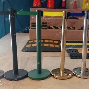 Jual TERBARU tiang pembatas tiang antrian stainless pita - Hijau, Tiang ...