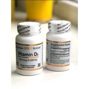 Jual Vitamin D3 Vit D-3 5000Iu 90 Softgels California Gold Nutrition ...