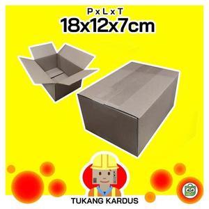 Jual KARDUS BOX uk 18x12x7 CM Kotak Packaging Corrugated SHEET POLOS ...
