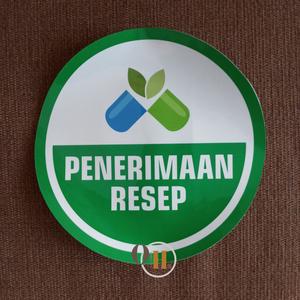 Jual Stiker ruang penerimaan resep - Stiker nama ruang - Stiker vinyl ...