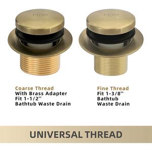 Jual 1Set Bathtub Drain Tip Toe Bath Tub Drain Kit With Two-Hole ...