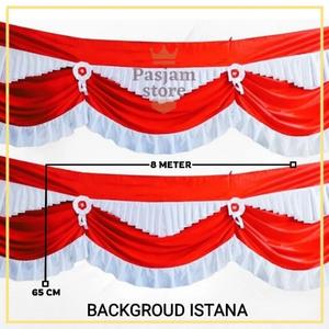 Jual Bendera Merah Putih Background Rumbai 10 Gelombang Panjang 8 Meter ...